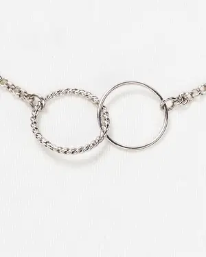 Aqua Sterling Interlocking Pendant Necklace