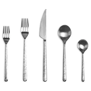MEPRA Linea Leaves 5-piece Place Setting - Silver