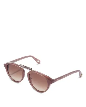 Lele Sadoughi Pearl Courtside Sunglasses - Mauve/pink Gradient