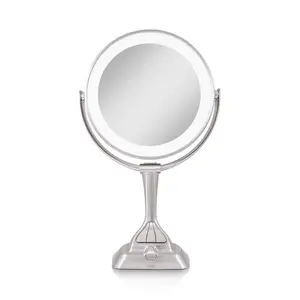 ZADRO Led Variable Light Vanity Mirror With Smart Dimmer 1x/10x Magnification - Silver