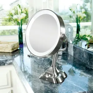 ZADRO Led Variable Light Vanity Mirror With Smart Dimmer 1x/10x Magnification - Silver