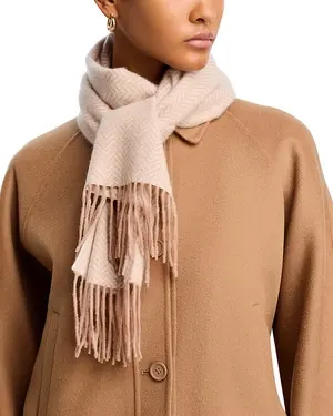 Bloomingdale'S Herringbone Cashmere Scarf Exclusive - Beige
