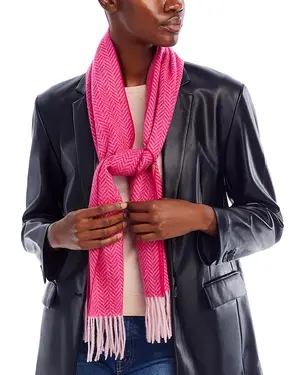 Bloomingdale'S Herringbone Cashmere Scarf - Exclusive Pink