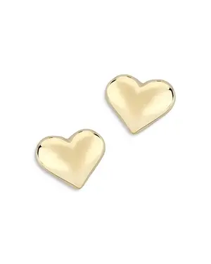 Bloomingdale'S Puffed Heart Stud Earrings In 14k Yellow - Gold