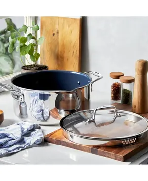 ZWILLING Clad Cfx 6-qt Stainless Steel Ceramic Nonstick Dutch Oven