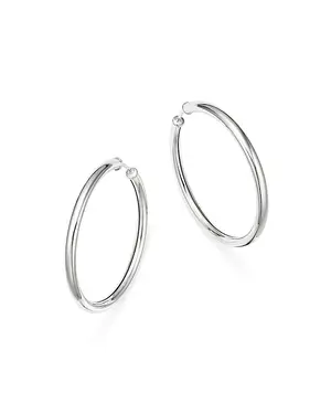 Aqua Sterling Endless Hoop Earrings - Silver