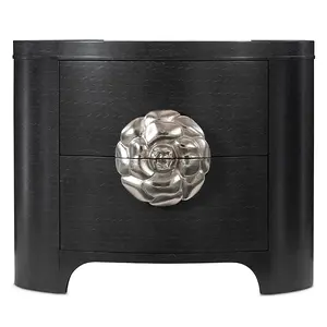 BERNHARDT Silhouette 2 Drawer Rounded Rose Nightstand - Figured Onyx