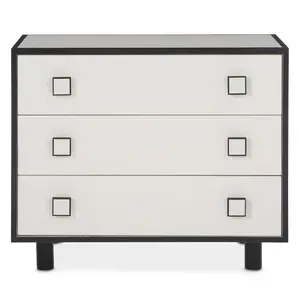 BERNHARDT Silhouette 3 Drawer Nightstand With Square Hardware