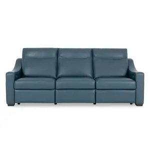 AMERICAN LEATHER Sarasota Ridge Power Motion Sofa - Bison Deep Blue