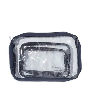 BAGGALLINI Clear Travel Pouch Set French Navy