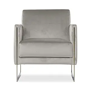 GIUSEPPE NICOLETTI Coco Velvet Brass Chair Dubai 3938 Grigio/brass