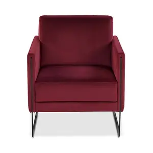 GIUSEPPE NICOLETTI Coco Velvet Chair - Dubai Amaranto - Titanium