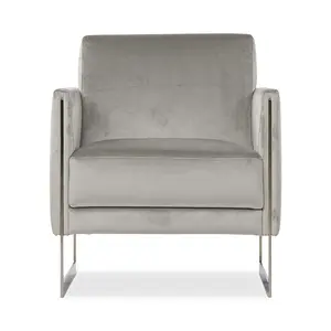 GIUSEPPE NICOLETTI Coco Velvet Brass Chair Dubai Grigio/brass