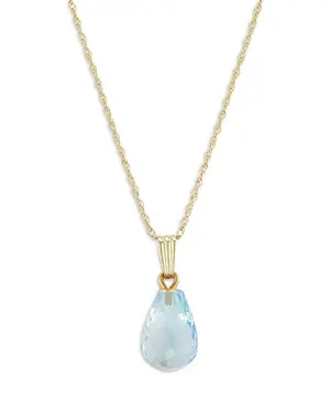 Bloomingdale'S Topaz Briolette Pendant Necklace - Blue