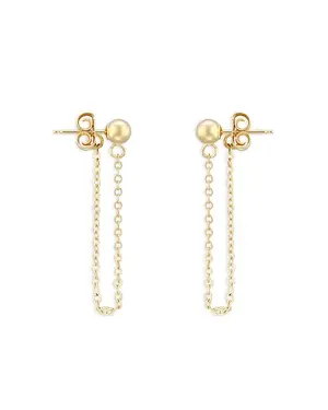 Bloomingdale'S 14k Yellow Ball Chain Drop Earrings - Gold