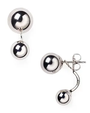 Aqua Earrings Sterling Ear Jackets - Silver