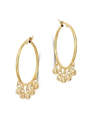 Bloomingdale'S 14k Yellow Dangling Spheres Hoop Earrings - Gold
