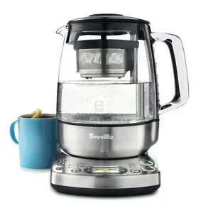 BREVILLE Infusion One-touch Tea Maker - Silver/clear