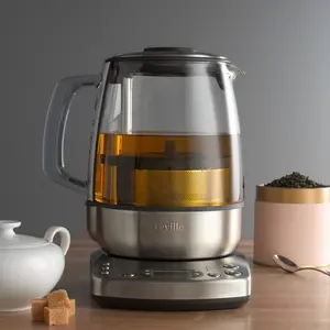BREVILLE Infusion One-touch Tea Maker - Silver/clear