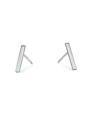 Bloomingdale'S Bar Stud Earrings In 14k Gold - White