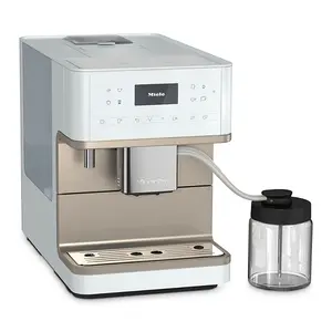 MIELE Cm 6360 Milk Perfection Fully Automatic Coffee System - Lotus White Clean Steel Metallic