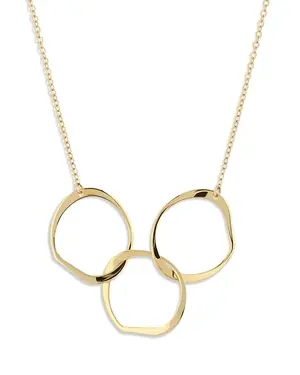 Bloomingdale'S 14k Yellow Interlocking Circle Station Necklace - Gold