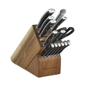 WUSTHOF Classic Ikon 15 Pc Knife Set - Black