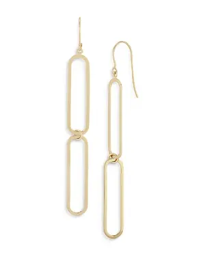 Bloomingdale'S 14k Yellow Paper Clip Drop Earrings - Gold