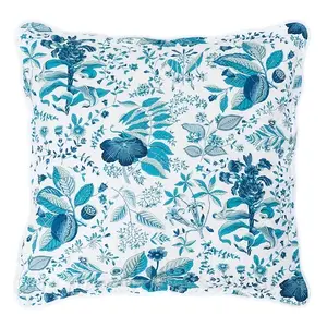 MATOUK Schumacher Pomegranate Quilted Euro Sham - Prussian Blue