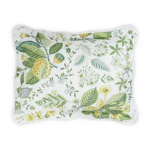MATOUK Schumacher Pomegranate Quilted Boudoir Sham - Citrus
