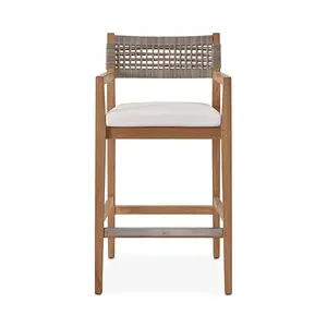 UNIVERSAL Bloomingdale's Chesapeake Bar Stool - White/chalk