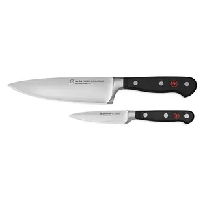 WUSTHOF Paring Knife & Chef's Knife Set - Black