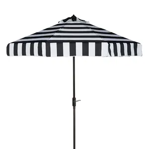 SAFAVIEH Elsa Fashion Line 9 Ft Umbrella - Black/white
