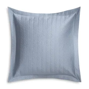 MATOUK Netto Quilted Euro Sham Hazy Blue