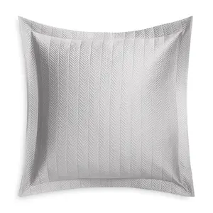 MATOUK Netto Quilted Euro Sham - Silver