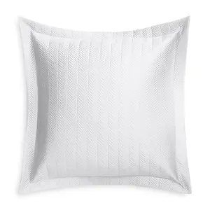 MATOUK Netto Quilted Euro Sham - White