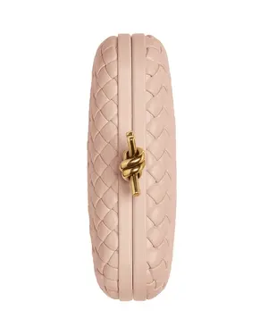 Bottega Veneta Knot Intrecciato Box Clutch - Lotus/brass