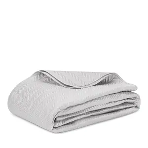 MATOUK Netto Quilted Coverlet, Full/queen Silver