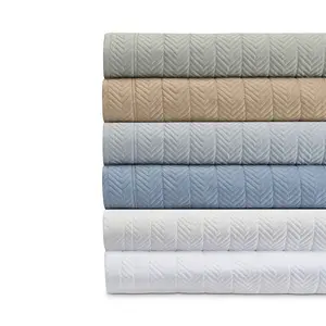 MATOUK Netto Quilted Coverlet, King Champagne