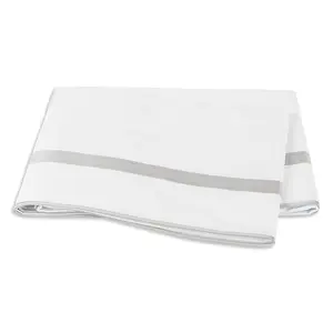 MATOUK Louise Flat Sheet, Full/queen - Silver