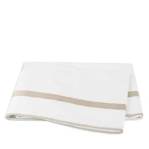 MATOUK Louise Flat Sheet, King Khaki