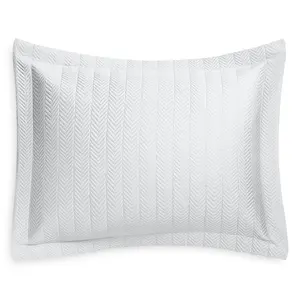 MATOUK Netto Quilted Standard Sham White