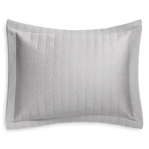 MATOUK Netto Quilted King Sham Silver