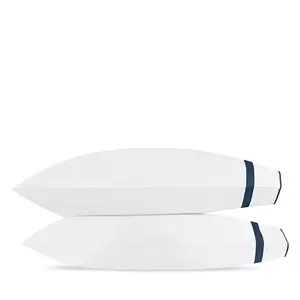 MATOUK Louise King Pillowcase, Pair - Navy