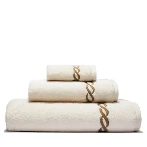 MATOUK Classic Chain Milagro Washcloth Exclusive - Ivory/camel Tan