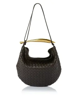 Bottega Veneta Medium Intrecciato Leather Sardine Shoulder Bag - Fondant/brass