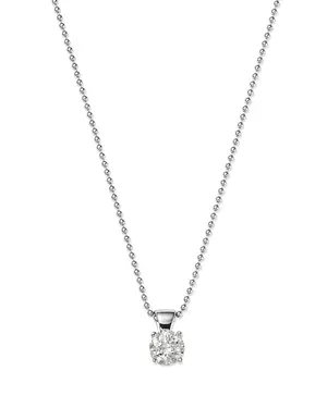 Bloomingdale'S Diamond Solitaire Pendant Necklace In 18k Gold - White
