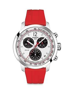 TISSOT Tissot PRC 200 Chronograph 43mm Silver/red
