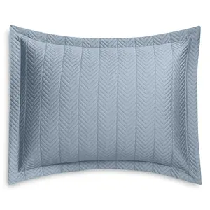 MATOUK Netto Quilted Boudoir Sham - Hazy Blue