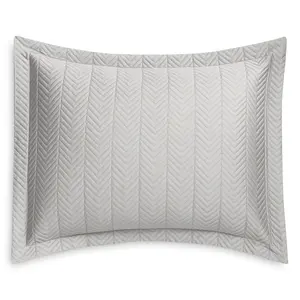MATOUK Netto Quilted Boudoir Sham - Silver
